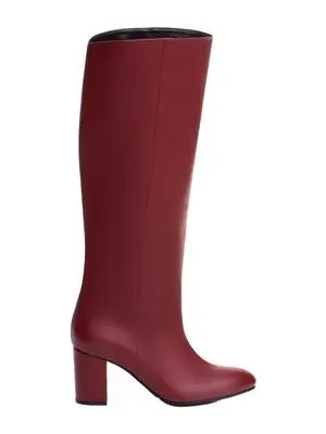 THE 5TH ELEMENT Runa Burgundy Leather Slouch Boots - Red