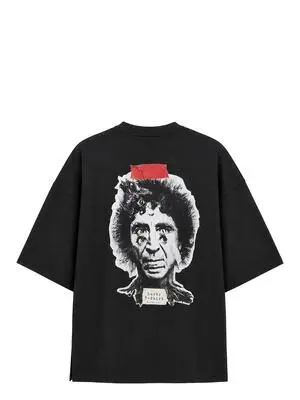 MYSIMPLICATED Black / Grey Oversized T-shirt In Black With Double Eye Design - Black/grey