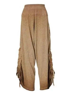 ZHENABIA Neutrals Duo Salvar Desert Sand Boho Harem Pants - Brown