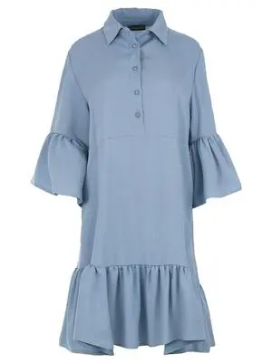CONQUISTA Serenity Tencel Shirt Dress - Blue