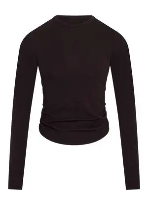 NO'DESIGN Terra Side-ruched Blouse - Brown