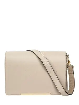 APATCHY LONDON Neutrals The Newbury Stone Leather Crossbody Bag - Black