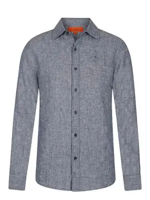 MAISON TANGERINE S Linen Shirt Stone - Black