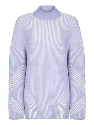 CARA & THE SKY Rosa High Neck Jumper - Blue