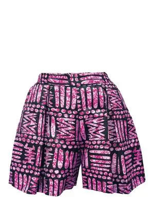 CHUKS COLLINS Ajah New Collection Drop-batik Shorts - Black