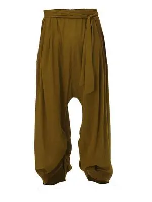 ZHENABIA Loose Boho Harem Pants - Brown