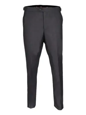 DAVID WEJ Aldo Plain Dress Trousers With Side Adjusters – Charcoal - Grey