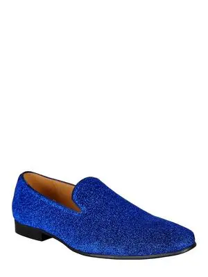DAVID WEJ Bradford Glitter Smart Loafers - Blue