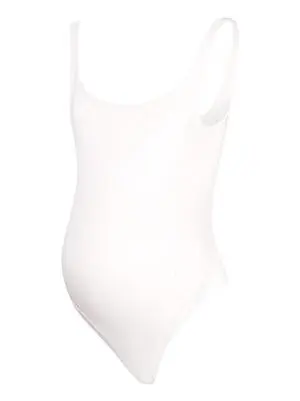 THE KOOZY Maternity Chani Bodysuit In Sky - White