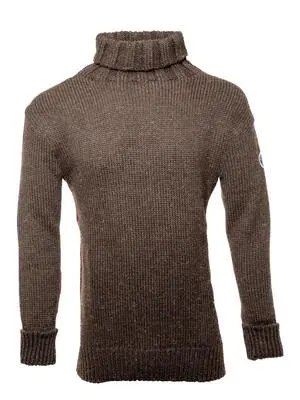 ARTHUR BEALE Neutrals Oiled Wool Beerenberg Pullover Black Welsh Mountain - Brown