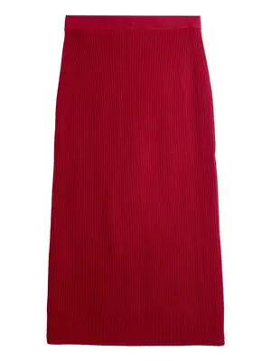 BEL CASHMERE Keira Skirt Burgundy - Red