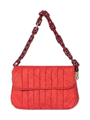 SPRINGMOONATELIER Raffia Handcrafted Bag - Red