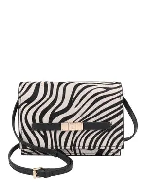 PAUL COSTELLOE Tosca Leather Clutch Bleached Sand - Black
