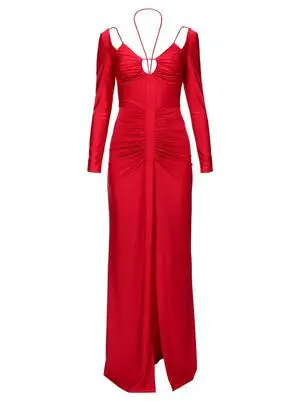 AGGI BY HALEWSKI Dianna Maxi Evening Dress - Red