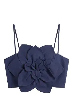 Yumi Kim Sahara Navy Linen Top - Blue