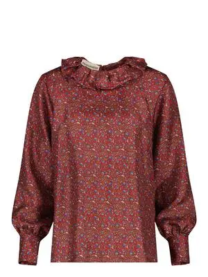 PALINGÉNÉSIE Car Silk Blouse - Red