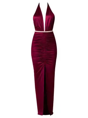 NUR KARAATA Charlotte Dress - Red