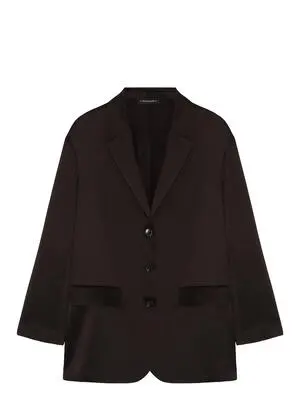 THE SUMMER EDIT Gigi Silk Jacket - Black