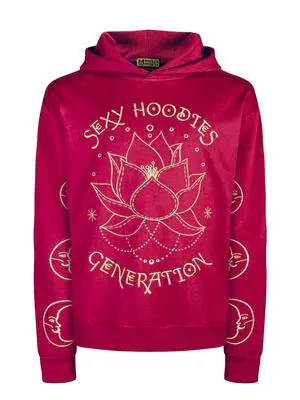 MIRACLES MANIFESTER Love Affirmation Embroide Hoodie - Bordeaux Red