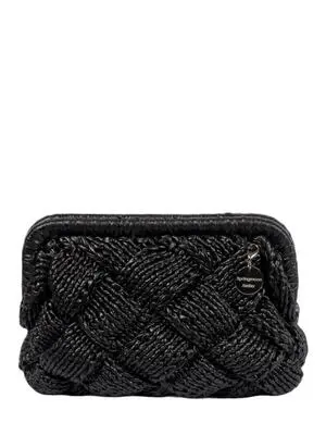 SPRINGMOONATELIER Puzzle Luxury Metallic Crochet Handbag - Black