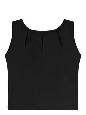 MARIANNE BY MARIE JORDANE Gaby Teardrop Neckline Sleeveless Top - Black