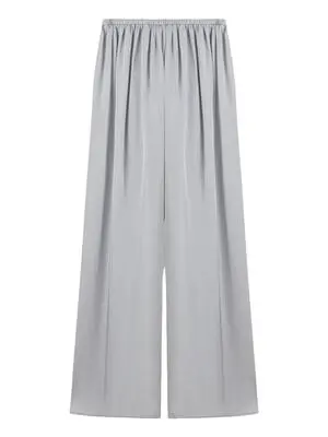 NOCTURNE Wide-leg Trousers With Gathered Waist - Grey