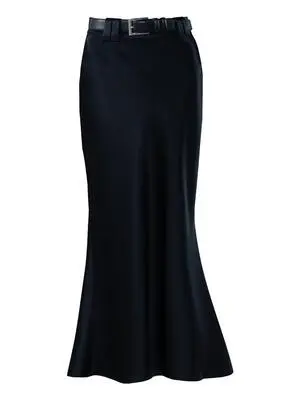 VESTIAIRE D'UN OISEAU LIBRE Bias-cut Midi Skirt - Black