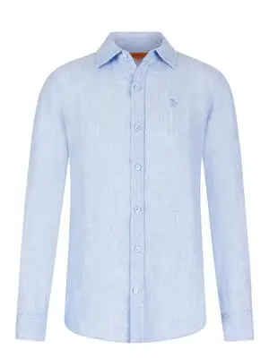 MAISON TANGERINE Sea Linen Shirt For - Blue