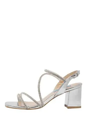 ILVI Nica Leather Heeled Sandal - Silver