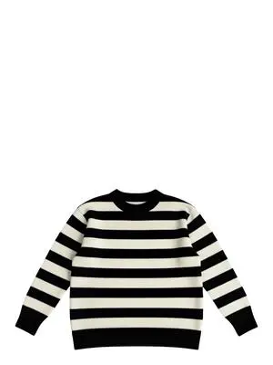 LONDON ATELIER BYPRODUCT White Wide Striped Knitted Jumper - Black