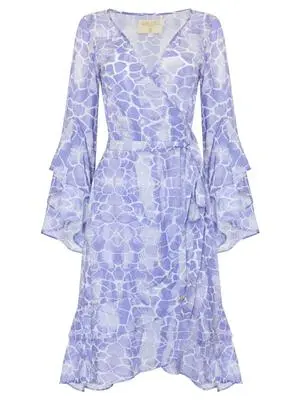 SOPHIA ALEXIA Lilac Pebbles Mini Riviera Wrap Dress - Purple