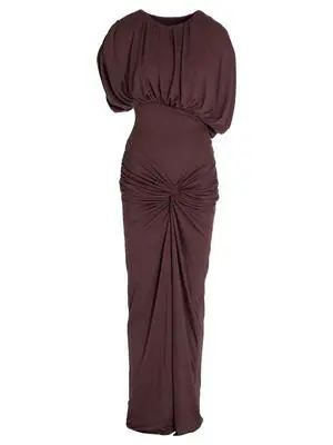 CONCEPTO Zena Long Fitted Dress - Brown