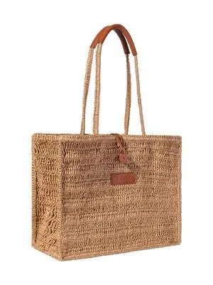 JURGI BRAND Neutrals Handmade Beach Bag With Leather Accents - Black