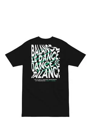 ANCHOR & CREW Balance Le Dance Disco! Heavy Cotton Embroidered T-shirt - Black