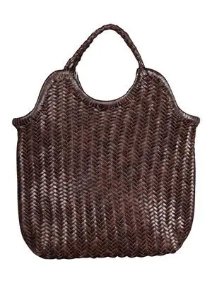 RIMINI Hand Woven Hand Woven Tote Dark - Brown