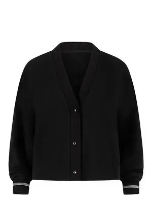 CLOTHES BY LOCKER ROOM Snap-button Cropped Jacket - Black