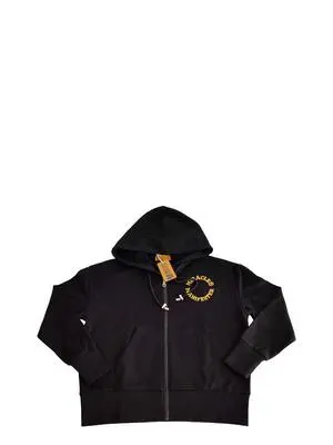MIRACLES MANIFESTER Embroidered Zip Hoodie - Black
