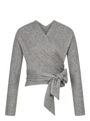 MARIANNA DÉRI Knitted Wrap Top - Grey