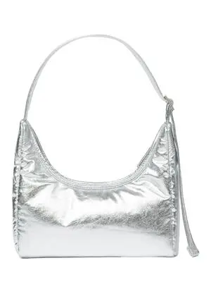 HAH ARCHIVE Leather Textured Shoulder Bag - Silver