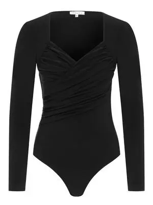 MAAN ISTANBUL Folds Detail Bodysuit The Wild Rose - Black