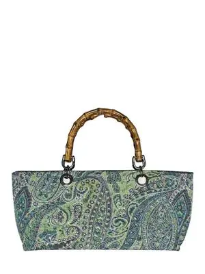 RUJ HERITAGE Mini Picnic Bag Jacquard Turchese - Blue