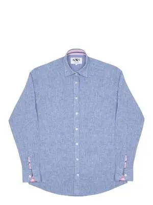 KOY CLOTHING Mida Linen Shirt - Blue