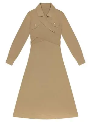 ROCH PEREL Neutrals Knitted Two Piece Bolero Dress - Beige