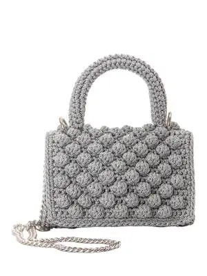 SPEIRA Mini Bubble With Knitted Handle Glitter Silver