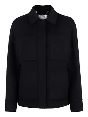 GUARDS LONDON Joanna Wool Cashmere Short Jacket - Black