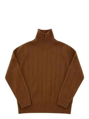 MAISON LOINTAINE Turtleneck Nothing But Me Pure Prestige Cashmere - Brown