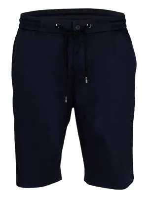 DAVID WEJ Plain Drawstring Shorts – Navy - Blue