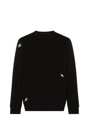 INGMARSON Bee Embroidered Sweatshirt - Black