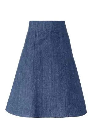 ITALIA A COLLECTION Denim Flare Skirt - Blue