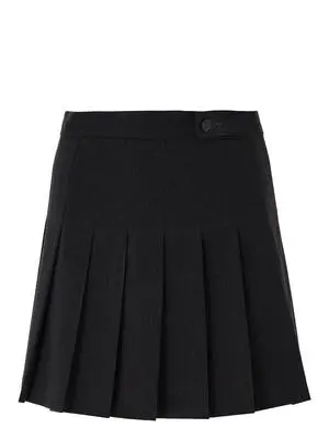 LITA COUTURE Wool Blend Mini Skirt - Black